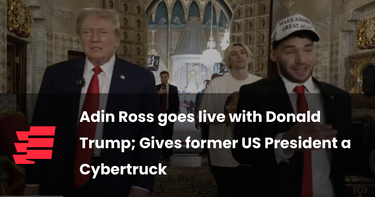 Adin Ross goes live with Donald Trump; Gives former US President a ...